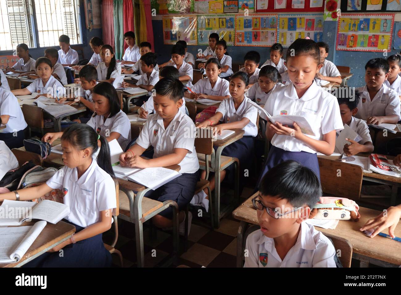 Cambodian Students in the Classroom, Siem Rep, Cambodia Stock Photo - Alamy