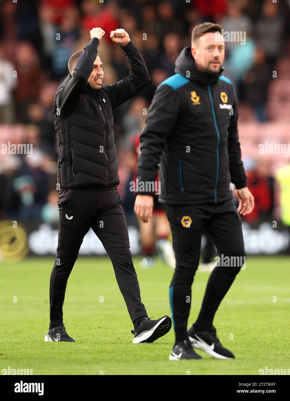Wolverhampton Wanderers manager Gary O'Neil (left) celebrates after the ...