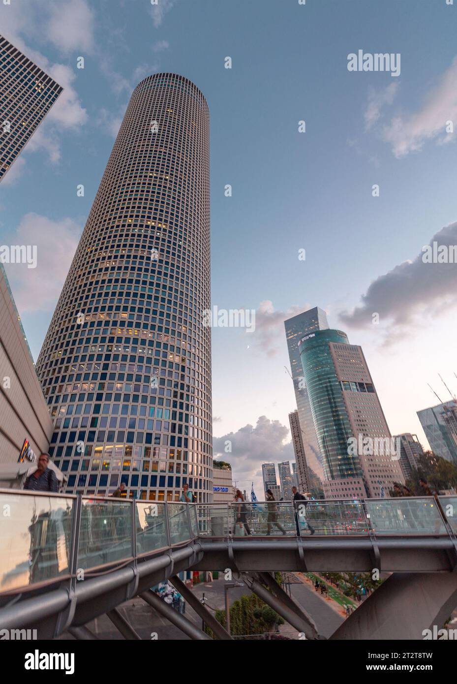 Tel Aviv, Israel - October 19, 2023 - Aerial view of the buildings and ...