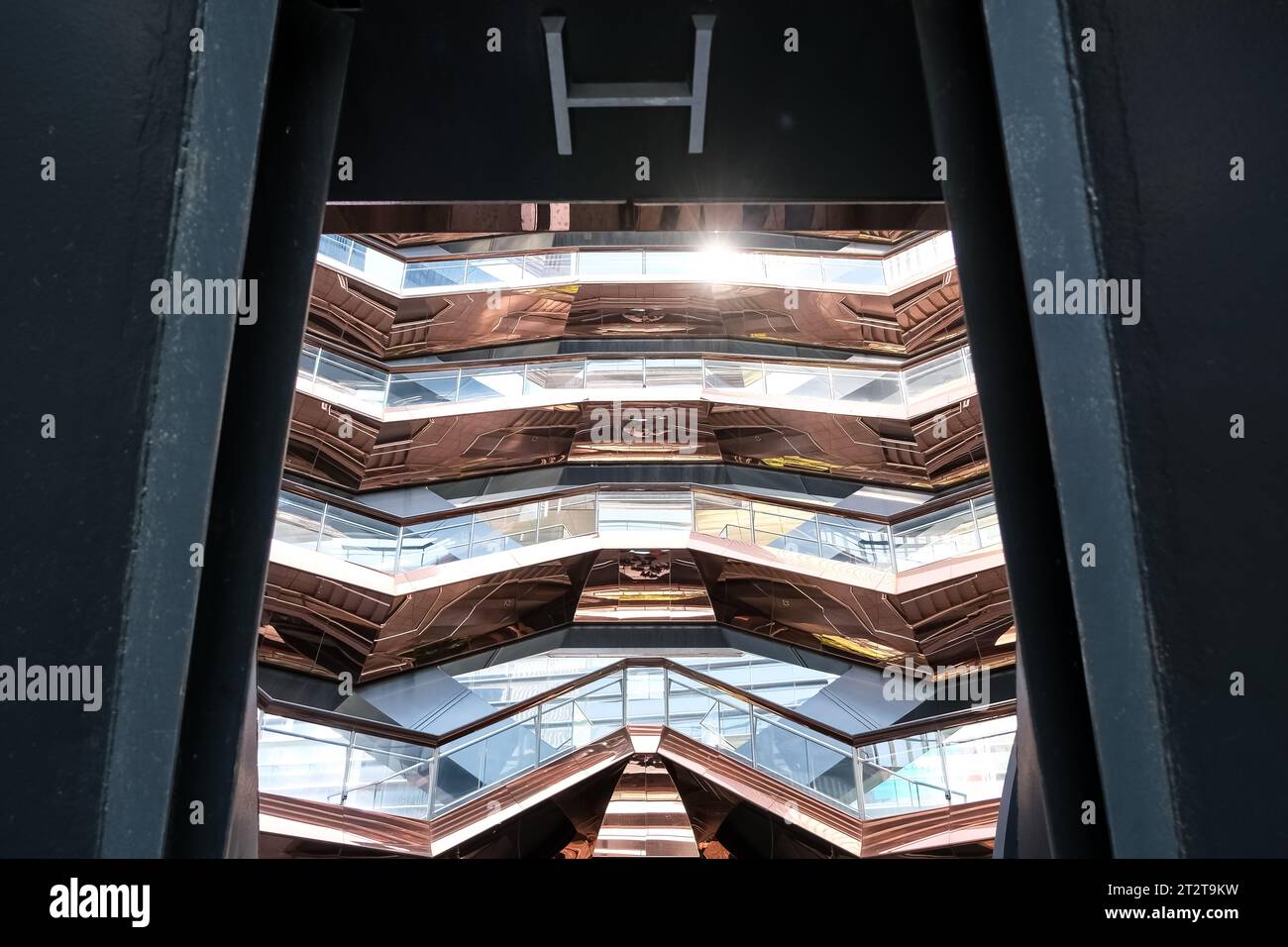 Interior of The Vessel, remarkable structure and visitor attraction ...