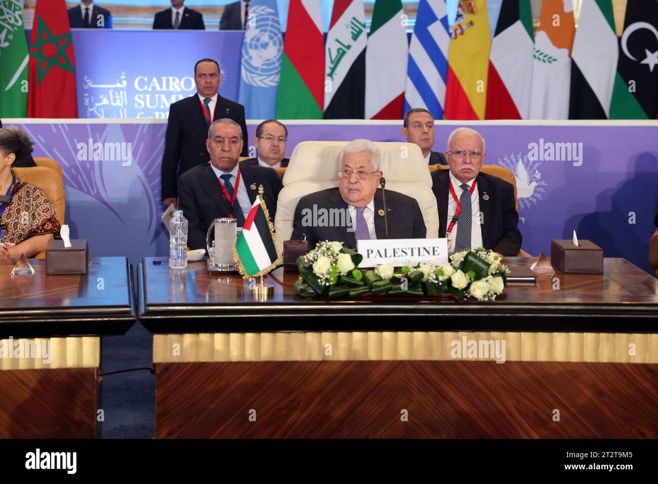 Palestinian President Mahmoud Abbas attend The Cairo Peace Summit in ...