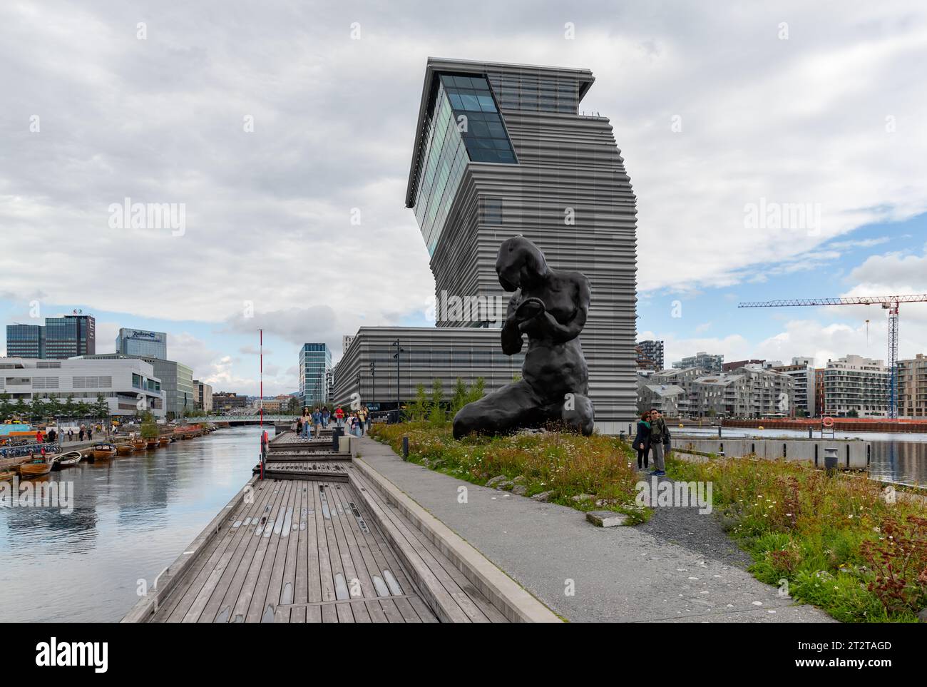 A picture of the Munch Museum and the Mother sculpture. Designed by ...