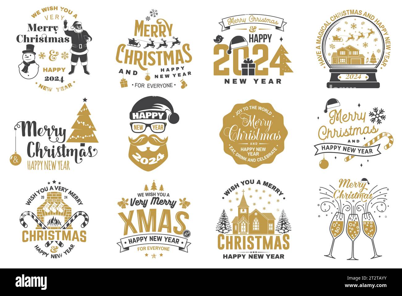 Happy new year 2024 sweet Stock Vector Images - Alamy