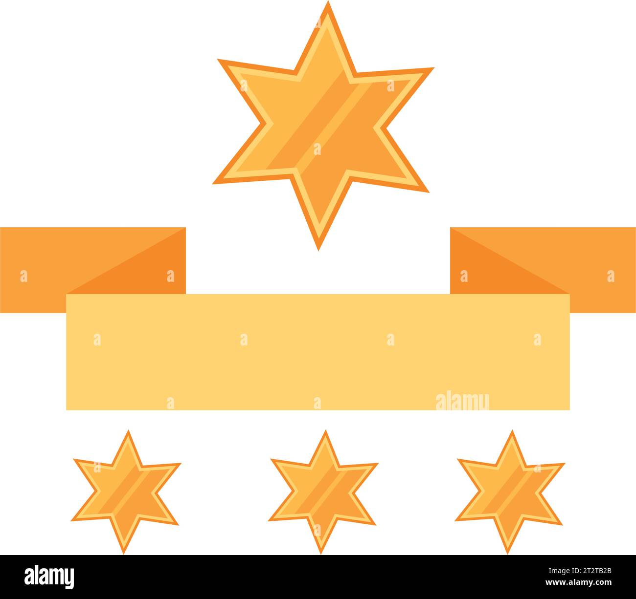 ribbon golden with stars vector isolated Stock Vector Image & Art - Alamy
