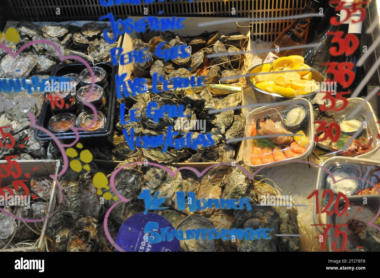 Copenhagen, Denmark /21 October. 2023/Sea food or fish shops in ...