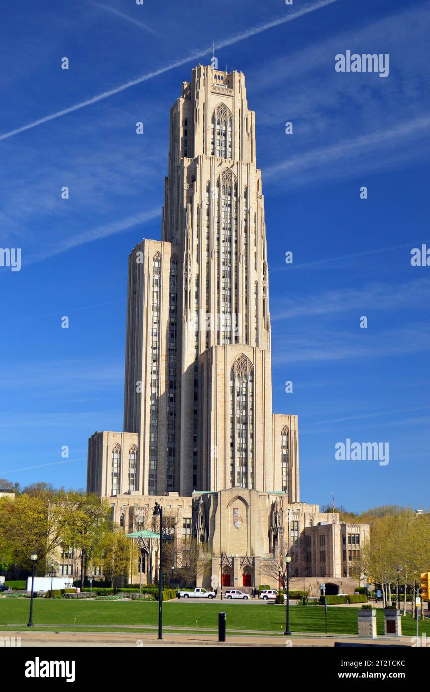 The Cathedral of Learning stands tall over the campus of the University ...