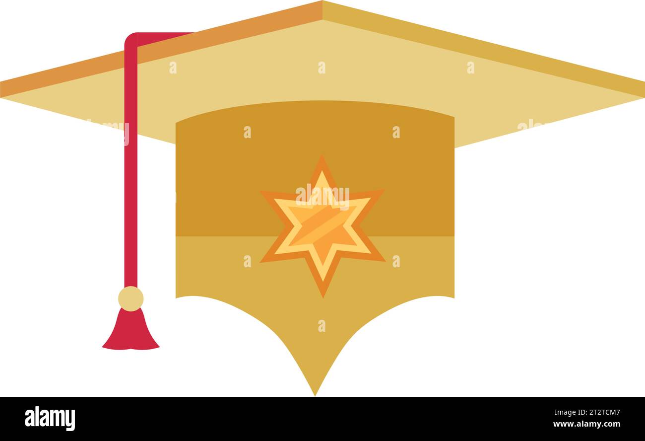 graduation golden hat vector isolated Stock Vector Image & Art - Alamy