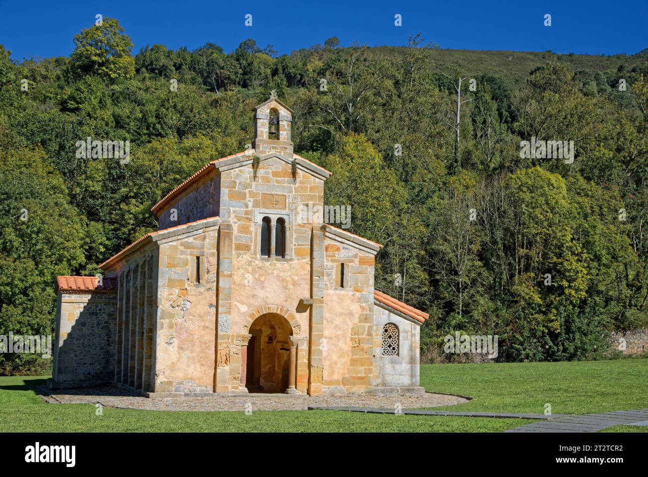VALDEDIOS, SPAIN, September 30, 2023 : The pre-Romanesque construction ...