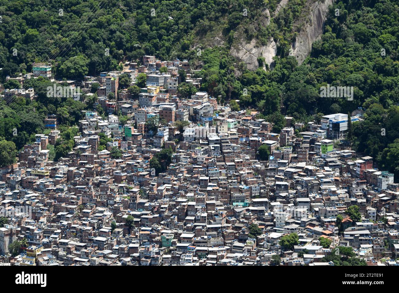 Aerial view of the favela Rocinha Stock Photo - Alamy