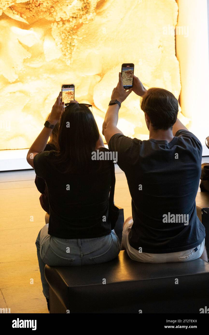 Refik Anadol's digital artwork, "Unsupervised", is an artificial ...