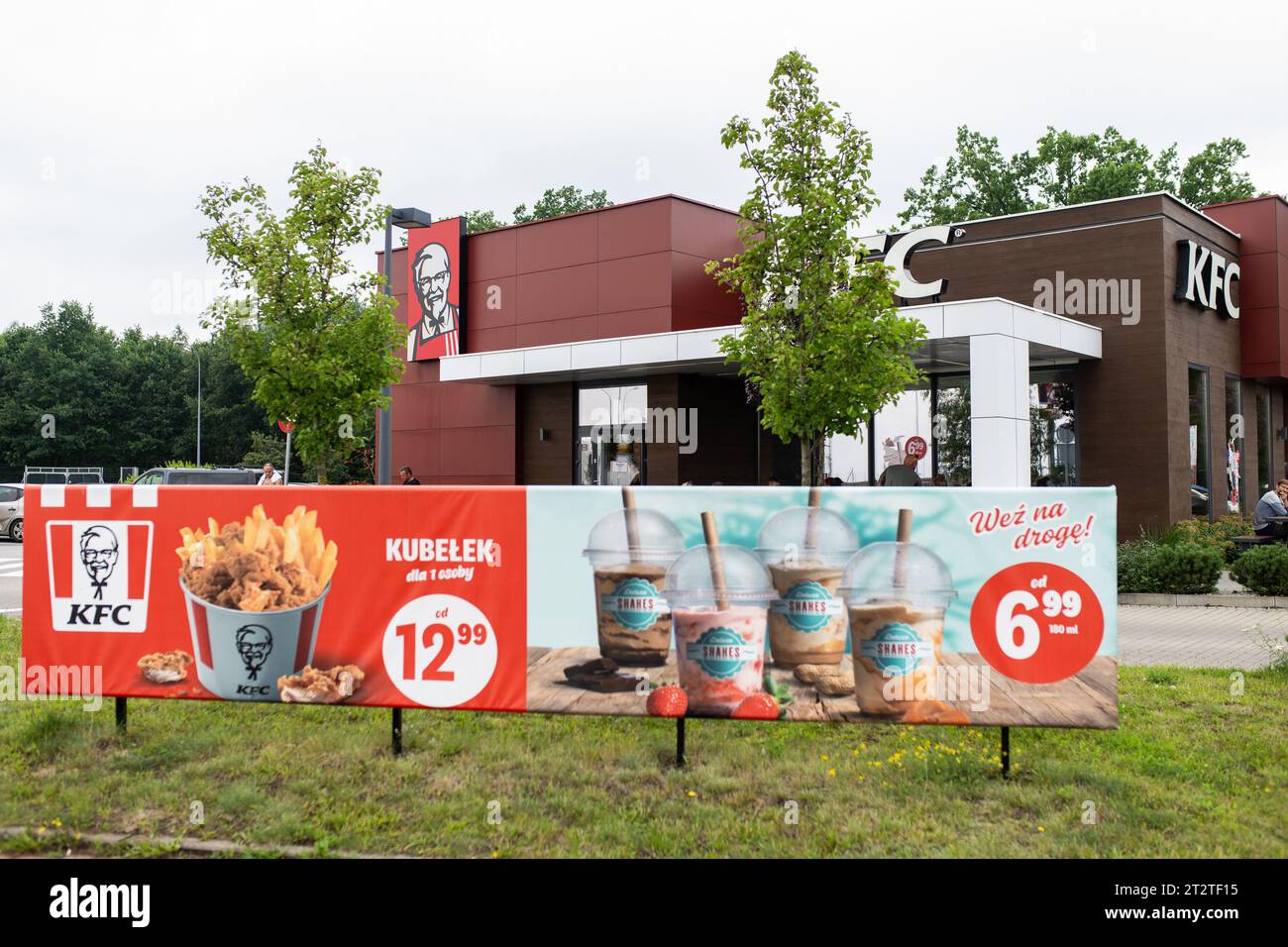 KFC Restaurant is seen on A1 Amber One Highway in Poland. Credit: SOPA ...