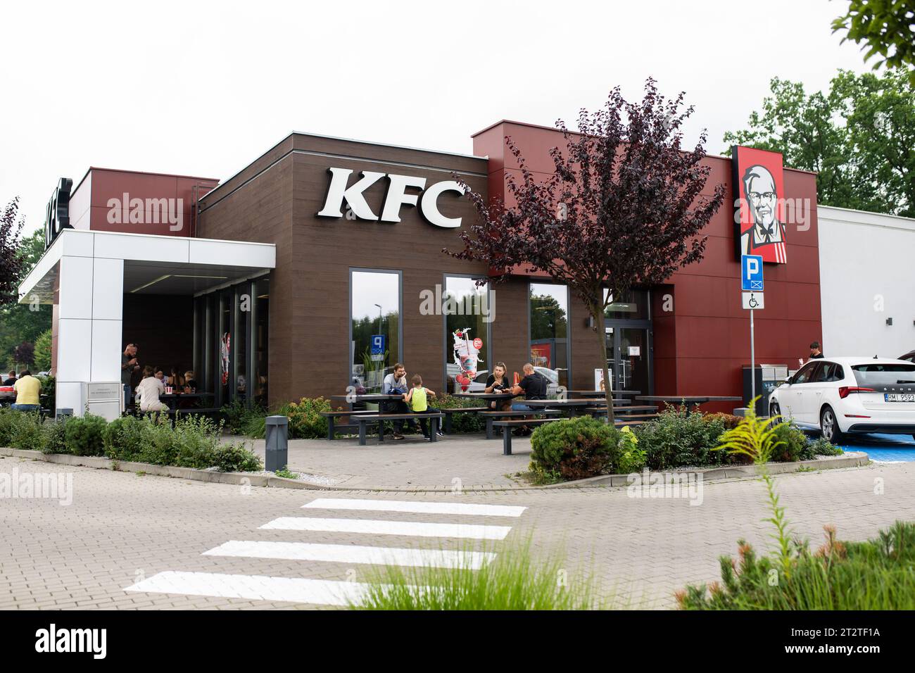 KFC Restaurant is seen on A1 Amber One Highway in Poland. Credit: SOPA ...