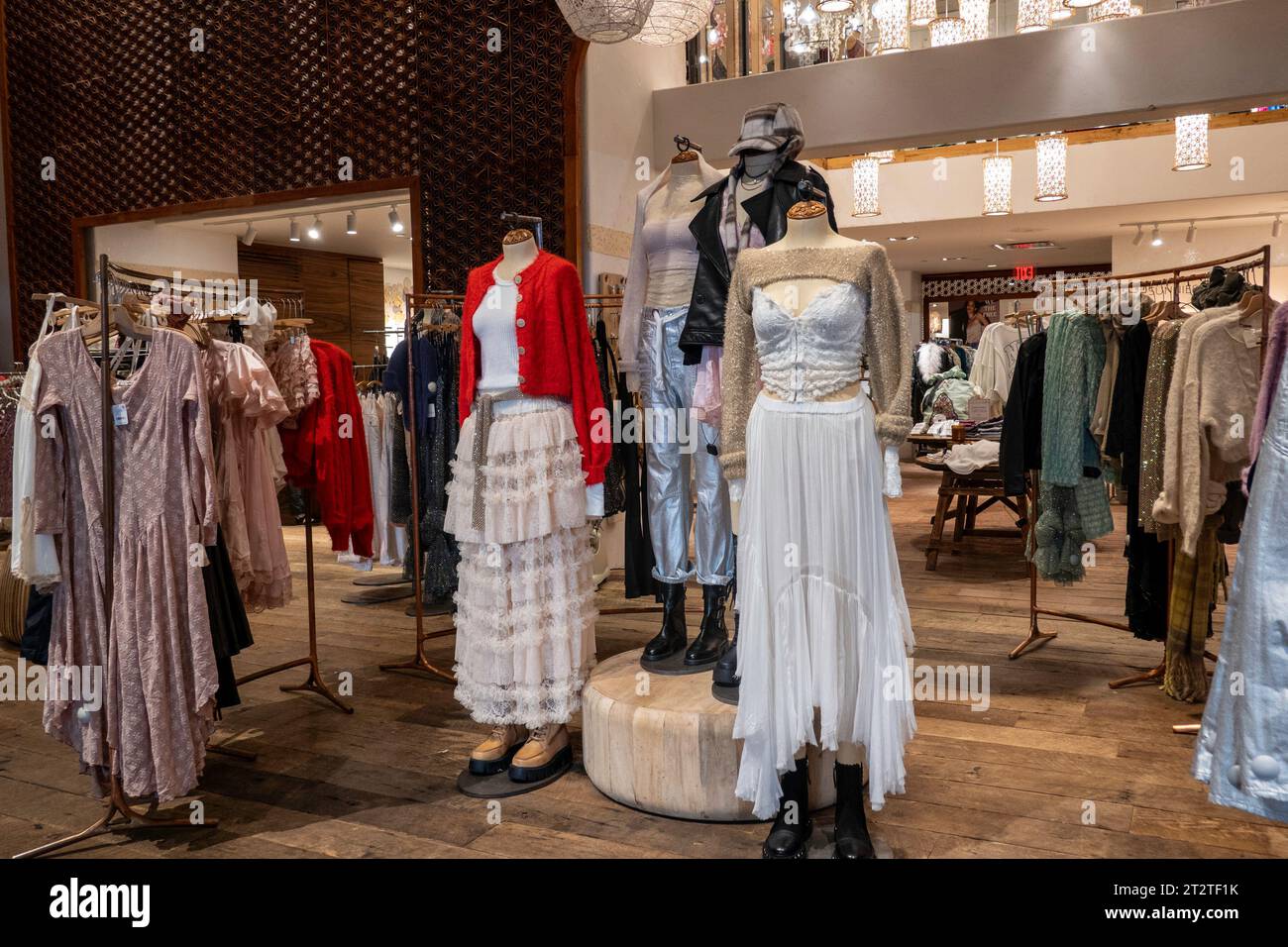 Free People clothing chain has a store in Rockefeller Center, New York City, USA 2023 Stock ...