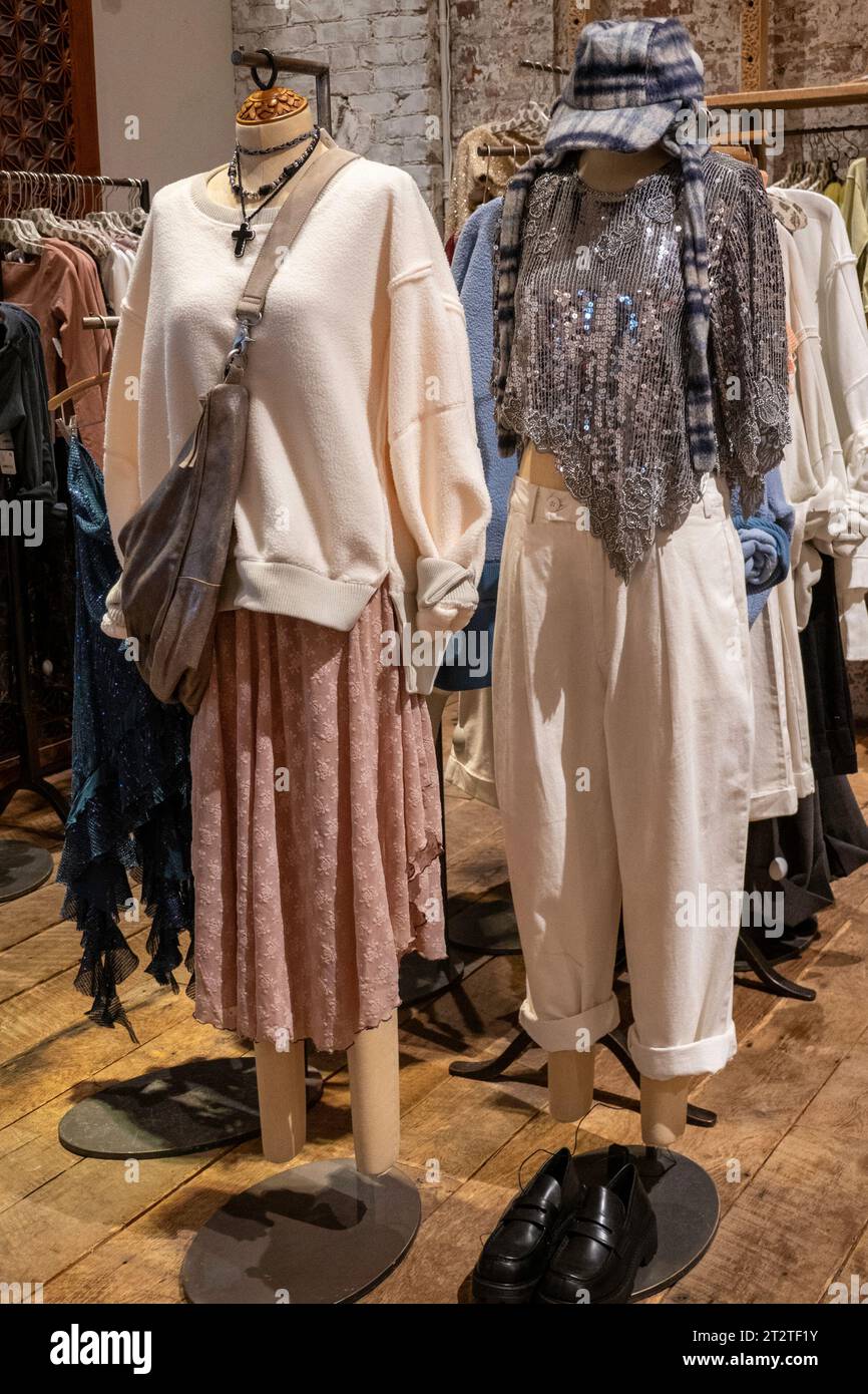 Free People clothing chain has a store in Rockefeller Center, New York City, USA 2023 Stock ...