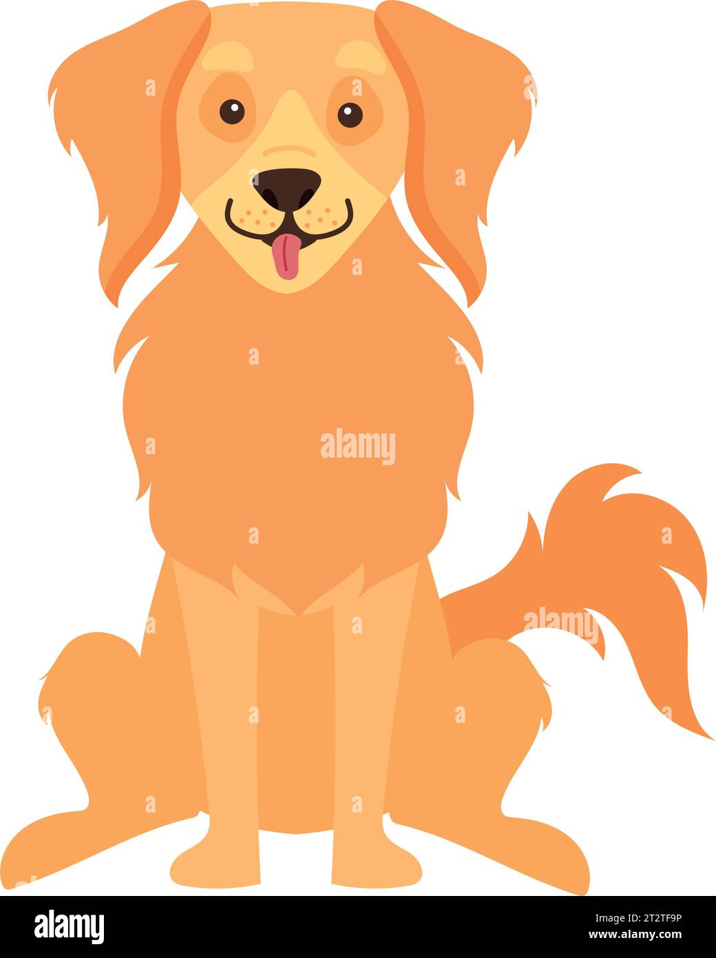 dog golden labrador retriever vector isolated Stock Vector Image & Art ...