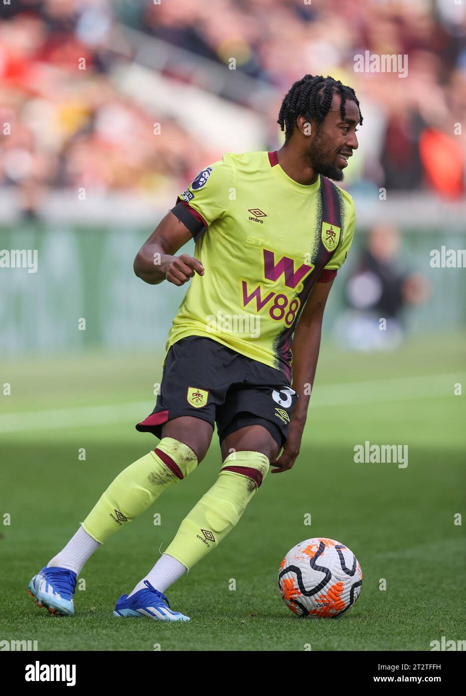 Burnley's Mike Tresor during the Premier League match at Gtech ...