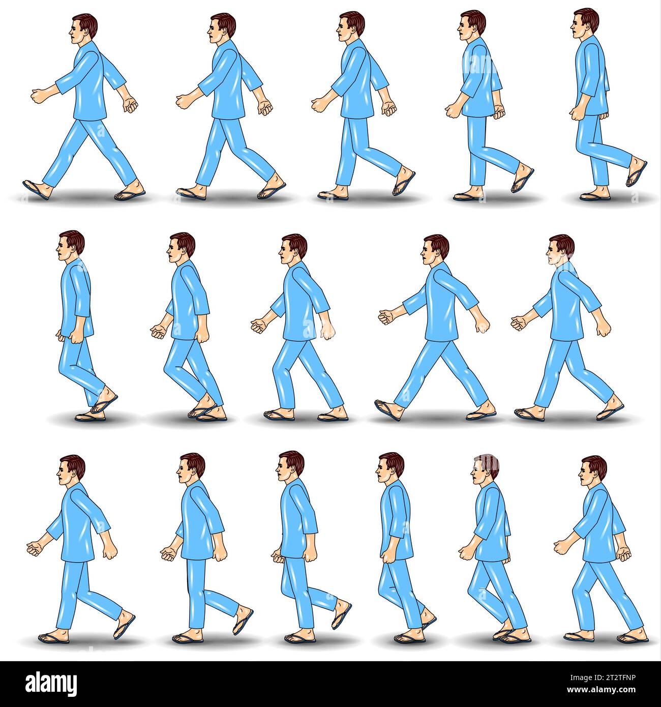 Set of different poses Stock Photo - Alamy