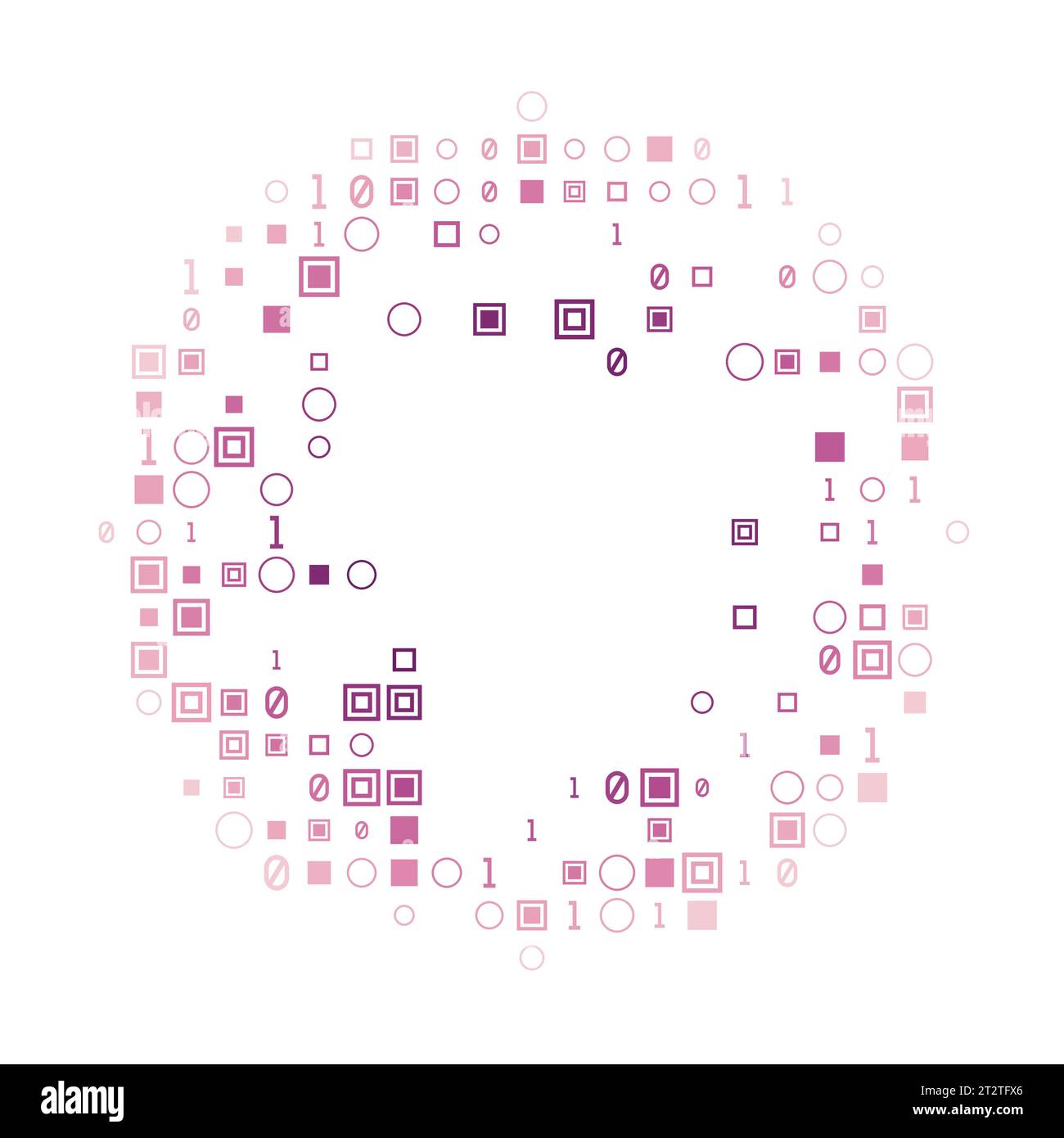 Artistic geometric matrix background in magenta colors. Amazing ...