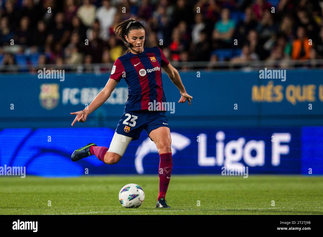 Ingrid Engen of Fc Barcelona Femenino in action during the Spanish ...