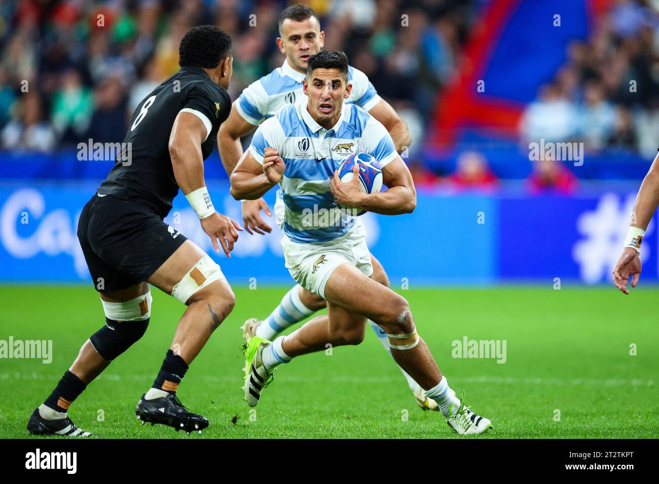 Lucio Cinti #13 of Argentina during the Rugby World Cup Semi-final 1 ...