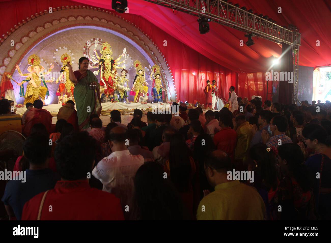 Dhaka bangladesh 21 october 2023Devotees pray at the Banani Puja Mandap ...