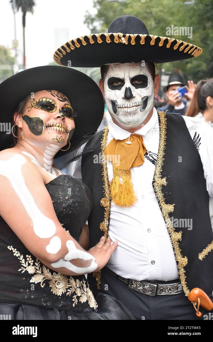 The Catrina parade in Mexico city Stock Photo - Alamy