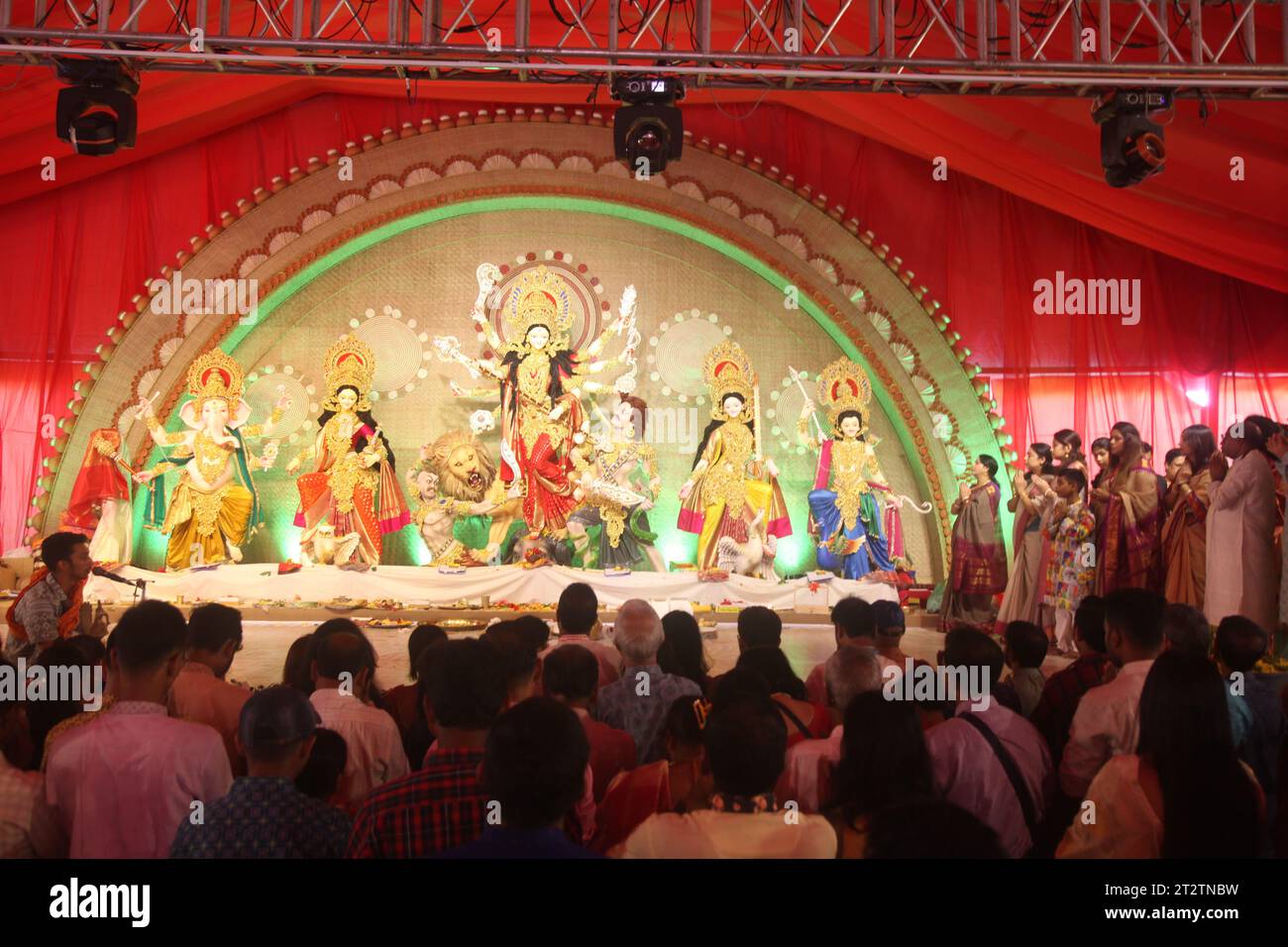 Dhaka bangladesh 21 october 2023Devotees pray at the Banani Puja Mandap ...