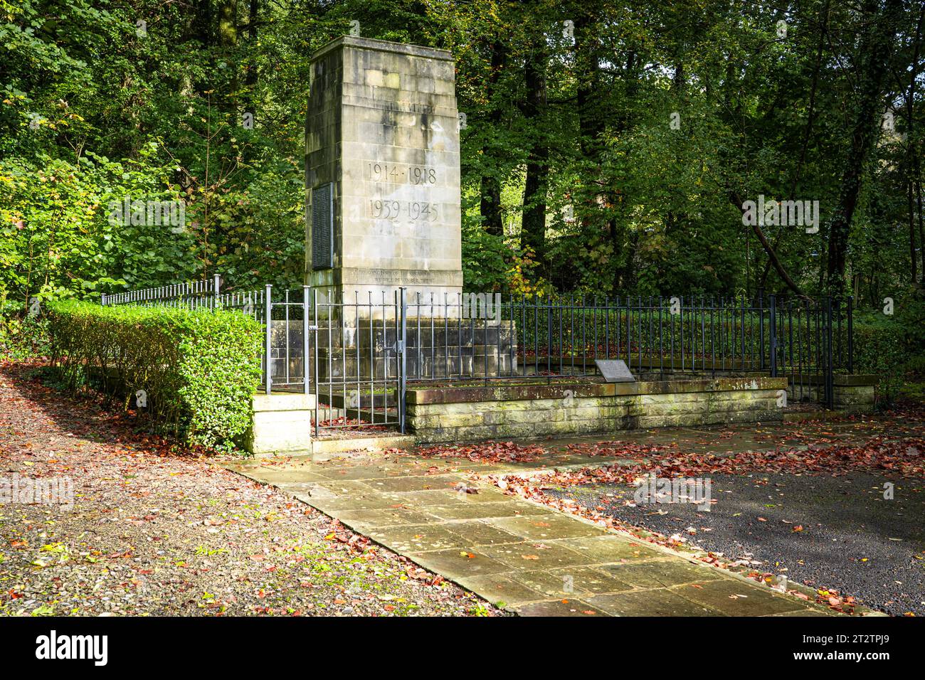 The Newbridge War Memorial in the St Fagans National Museum of History ...