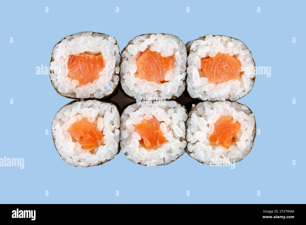 Maki salmon on blue hi-res stock photography and images - Alamy