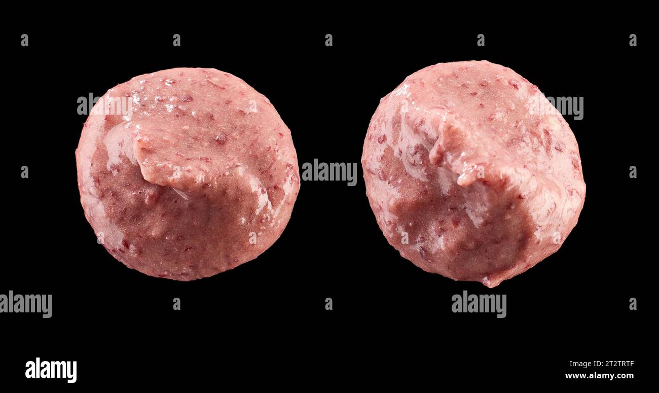 mashed red kidney bean hummus isolated on black background, top view ...