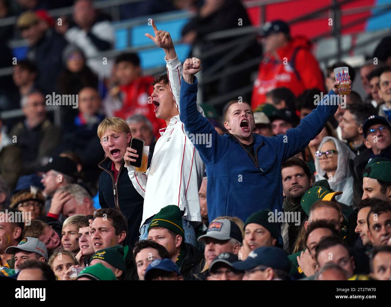 South africa fans show support in stands hi-res stock photography and ...