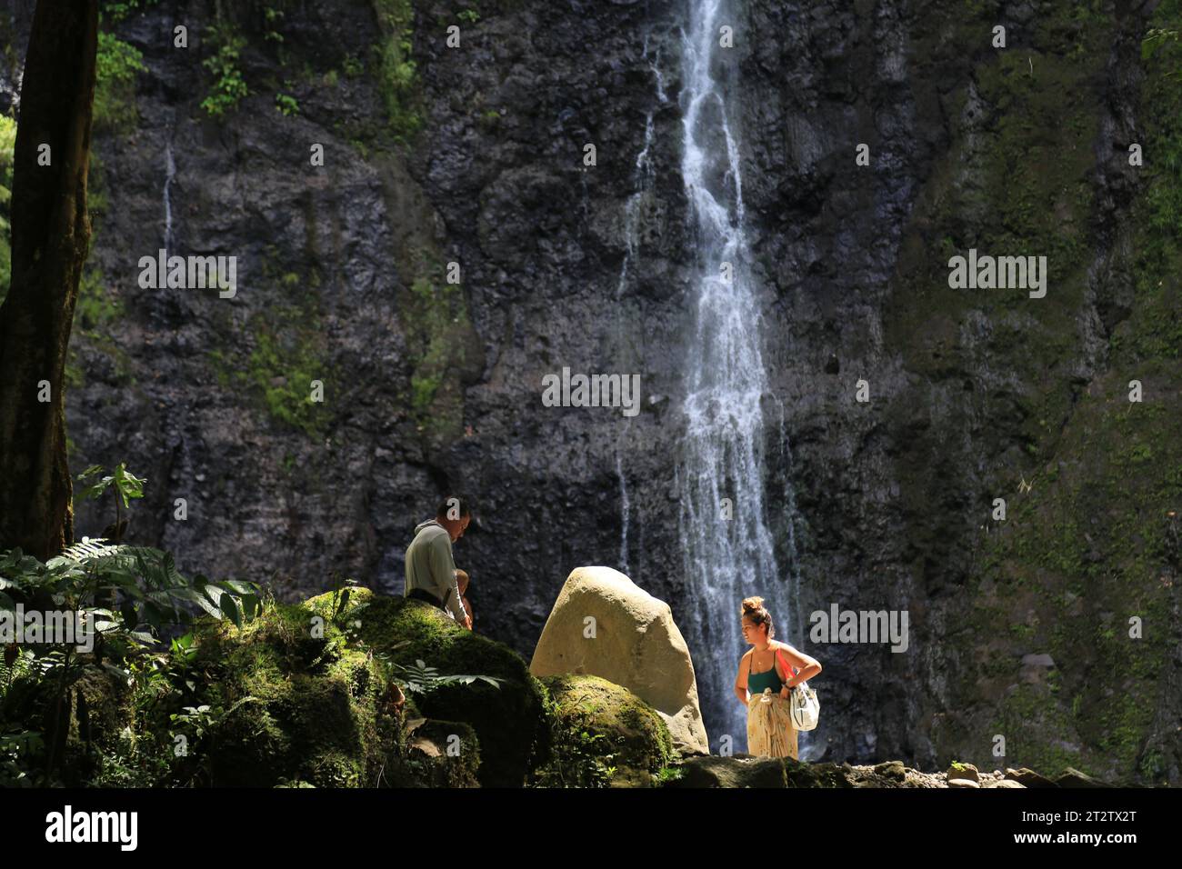 The site of the 3 Cascades of Te Fa’aurumai on the east coast of the ...