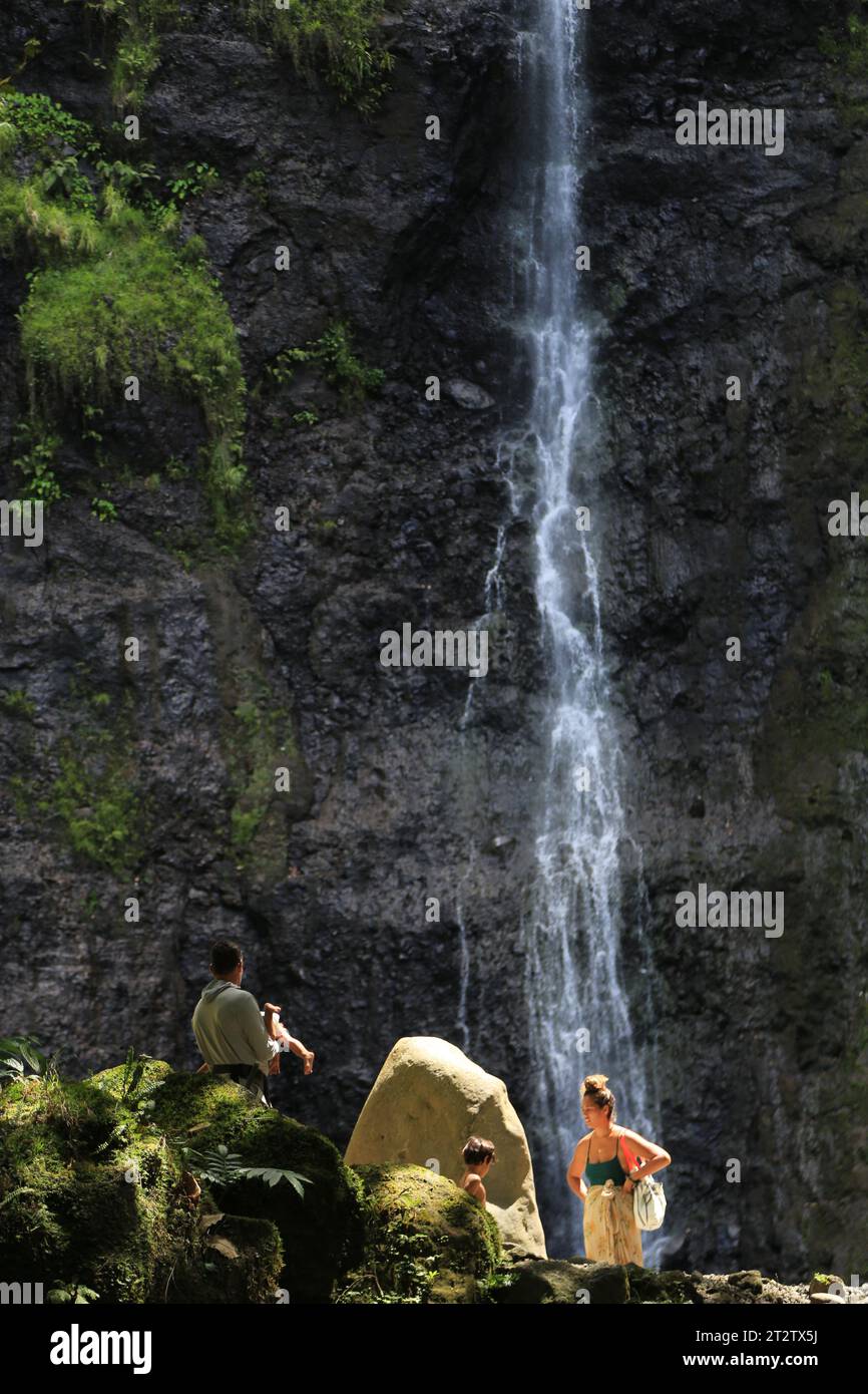 The site of the 3 Cascades of Te Fa’aurumai on the east coast of the ...