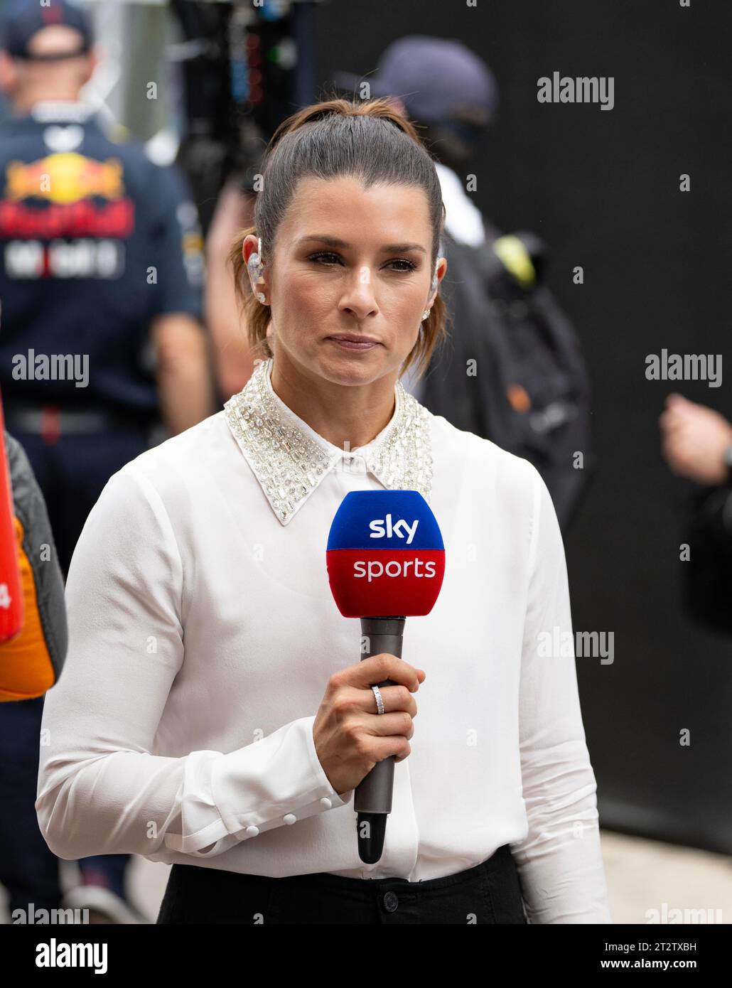 Austin, Texas, USA. 21st Oct, 2023. Former Race Car driver DANICA PATRICK covering F1 for SKY ...