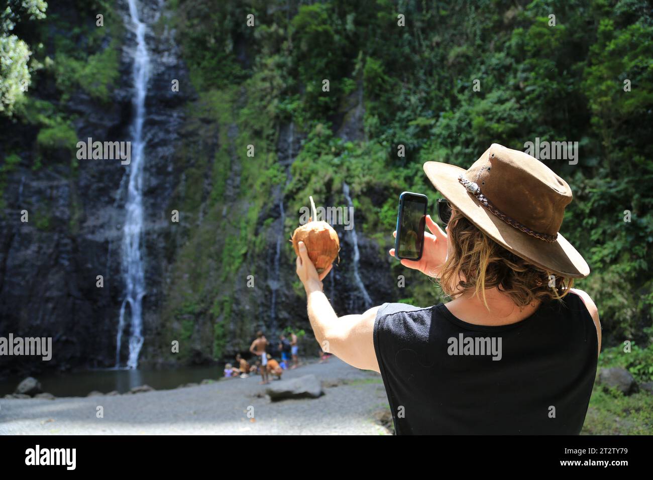 The site of the 3 Cascades of Te Fa’aurumai on the east coast of the ...