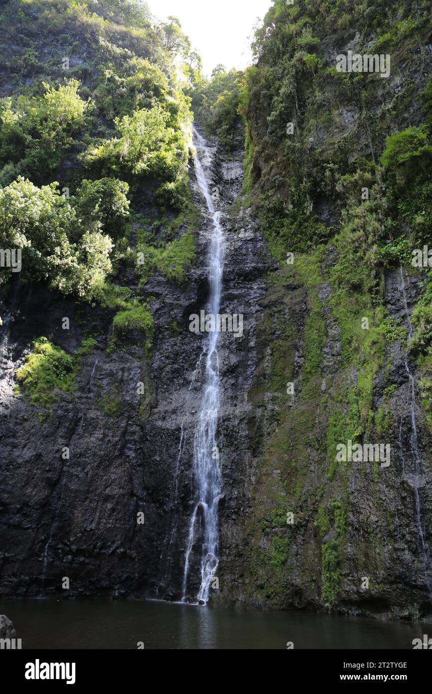 The site of the 3 Cascades of Te Fa’aurumai on the east coast of the ...