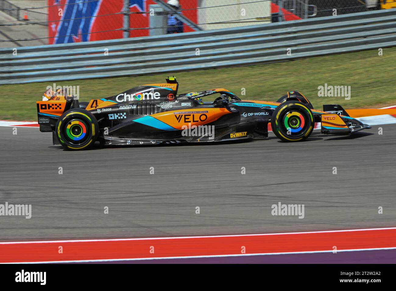 AUSTIN, TX - OCTOBER 21: McLaren F1 Team driver Lando Norris (4) of the ...
