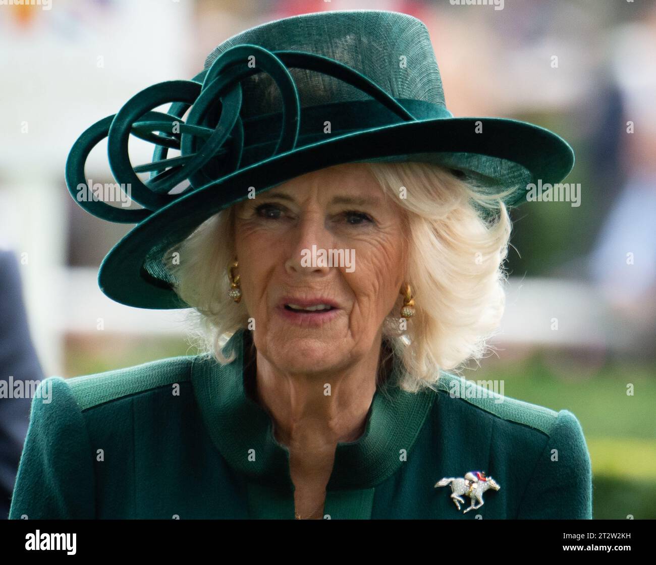 Ascot, Berkshire, UK. 21st October, 2023. Queen Camilla attended th ...