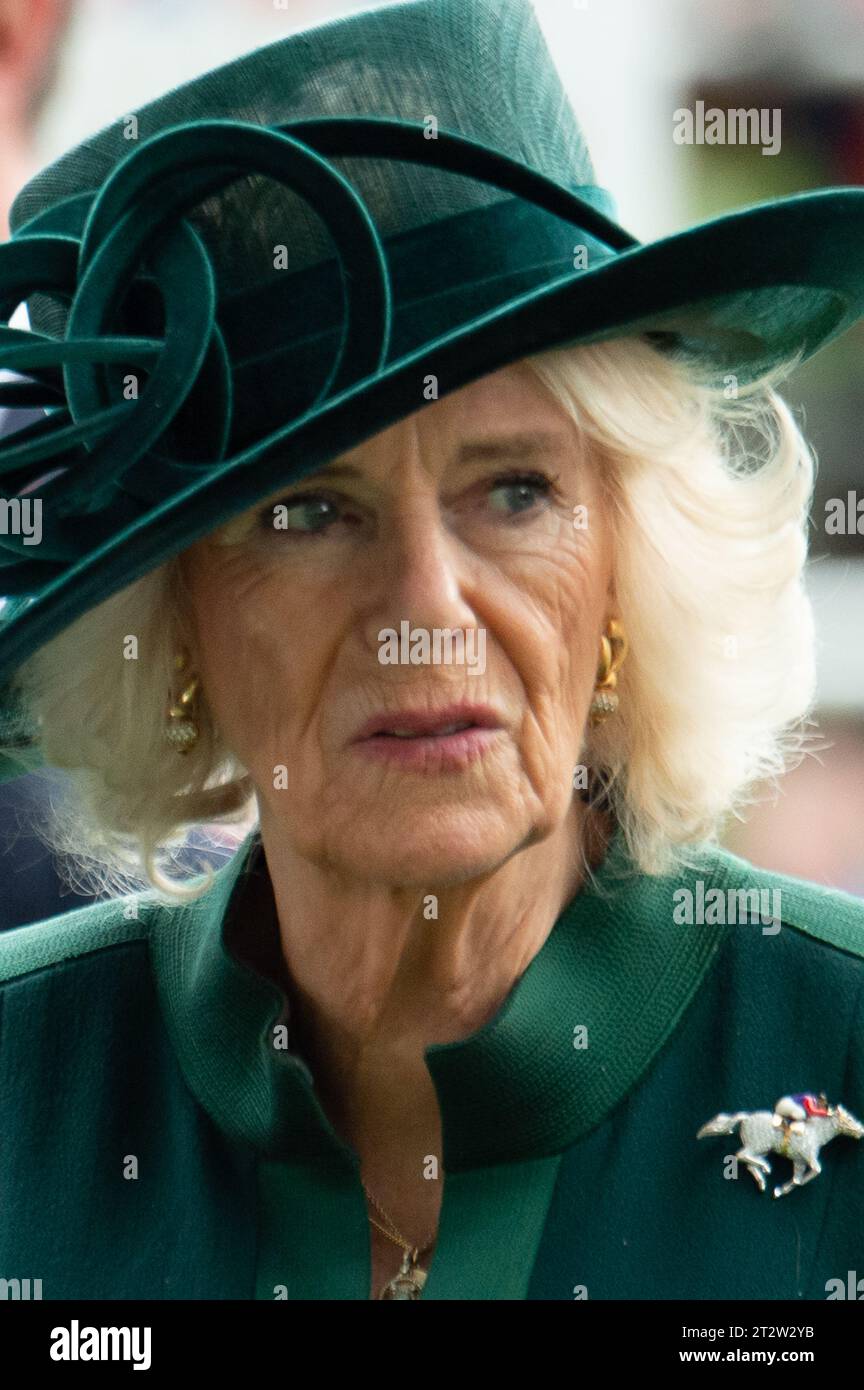 Ascot, Berkshire, UK. 21st October, 2023. Queen Camilla attended th ...