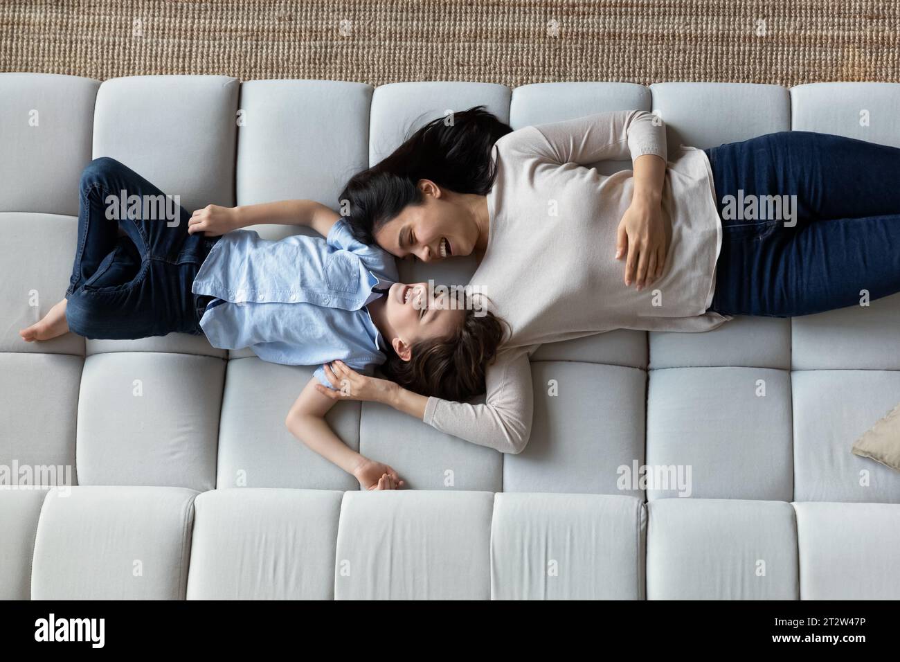 Diverse family mother laughing hi-res stock photography and images - Alamy