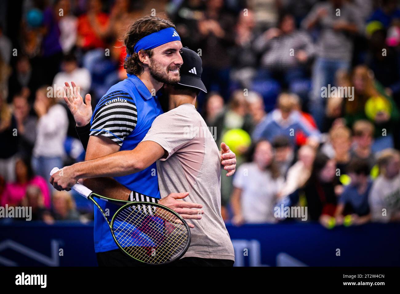 Antwerp, Belgium. 21st Oct, 2023. Greek Stefanos Tsitsipas and Greek ...
