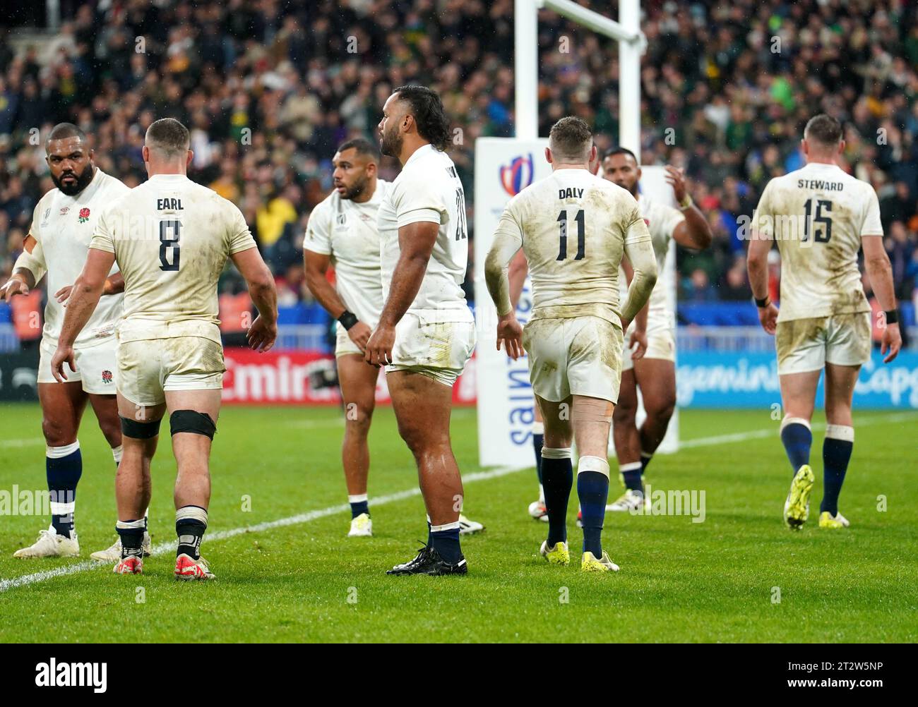 England players react after South Africa's RG Snyman (not pictured ...