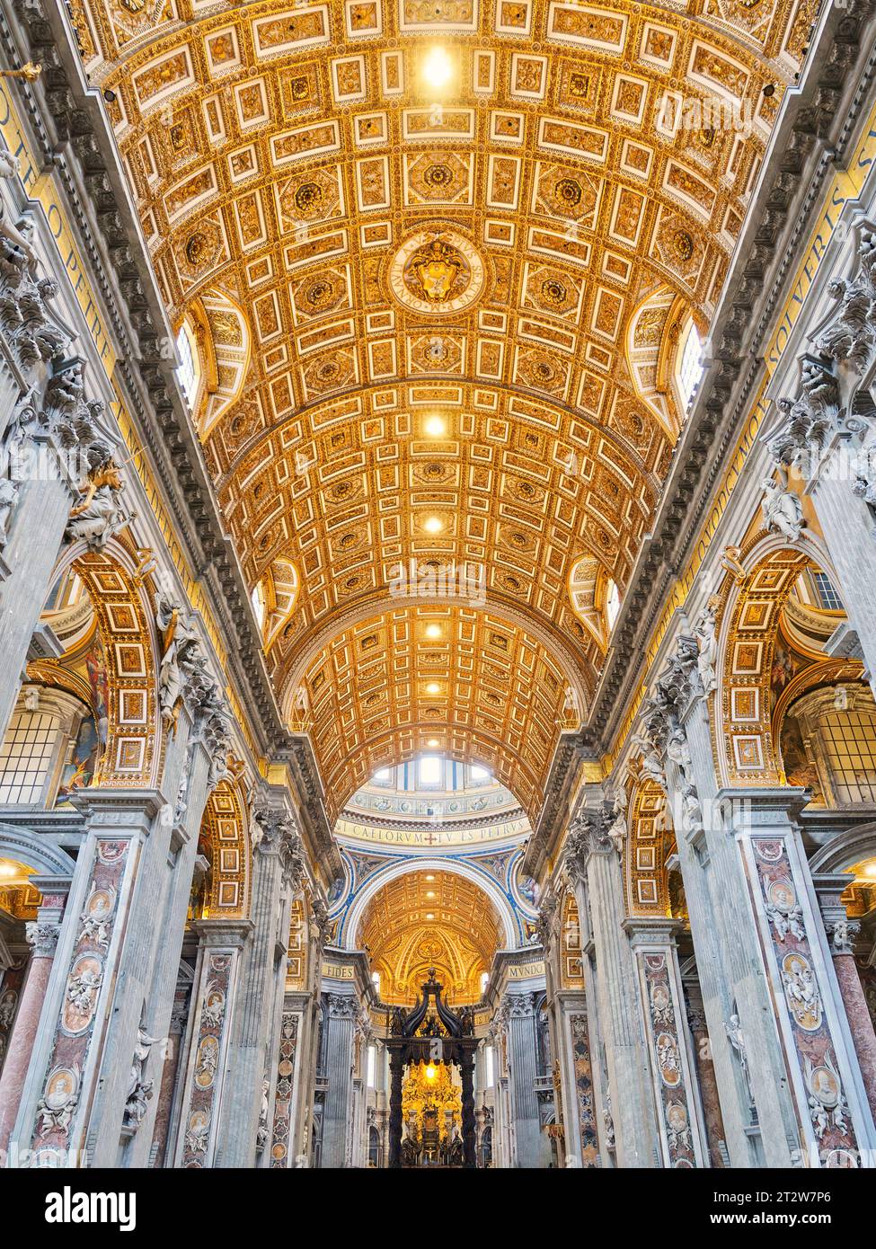 Interior of St. Peter's basilica, Vatican, Italy Stock Photo - Alamy