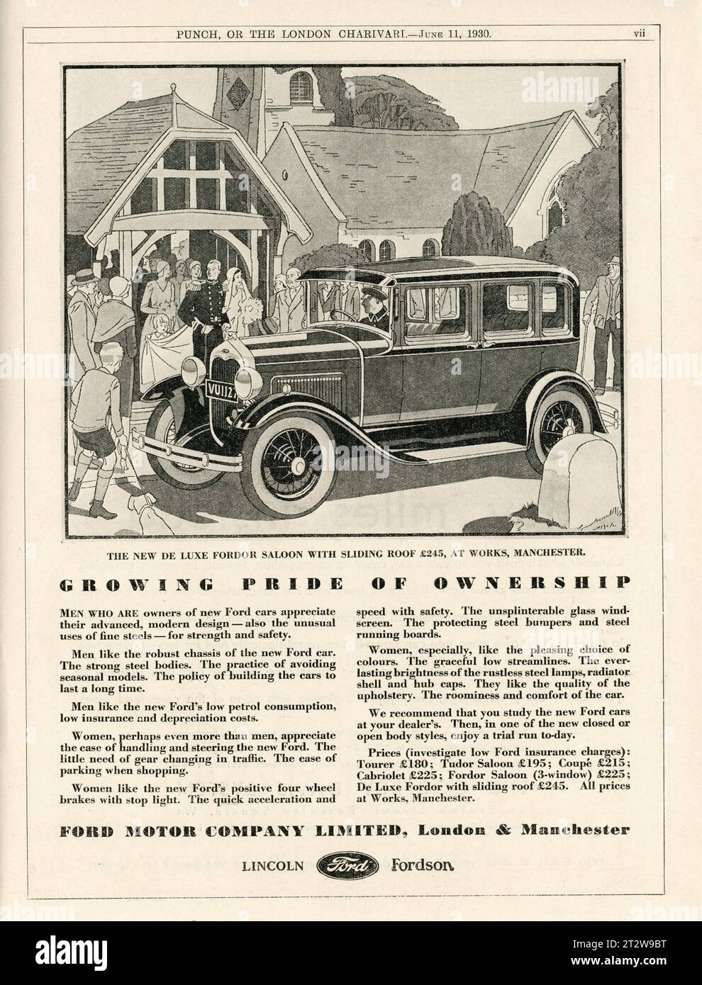The new DE LUXE FORDOR SALOON with Sliding Roof from FORD MOTOR COMPANY ...