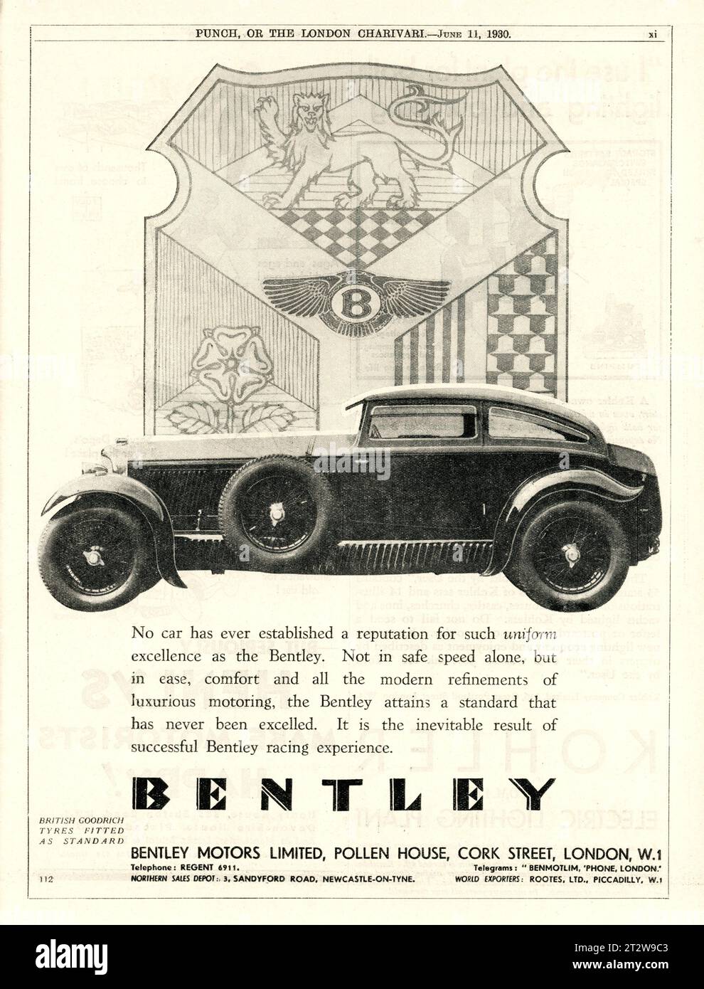 BENTLEY Motor Cars 1930 British Magazine Advertisement Stock Photo - Alamy