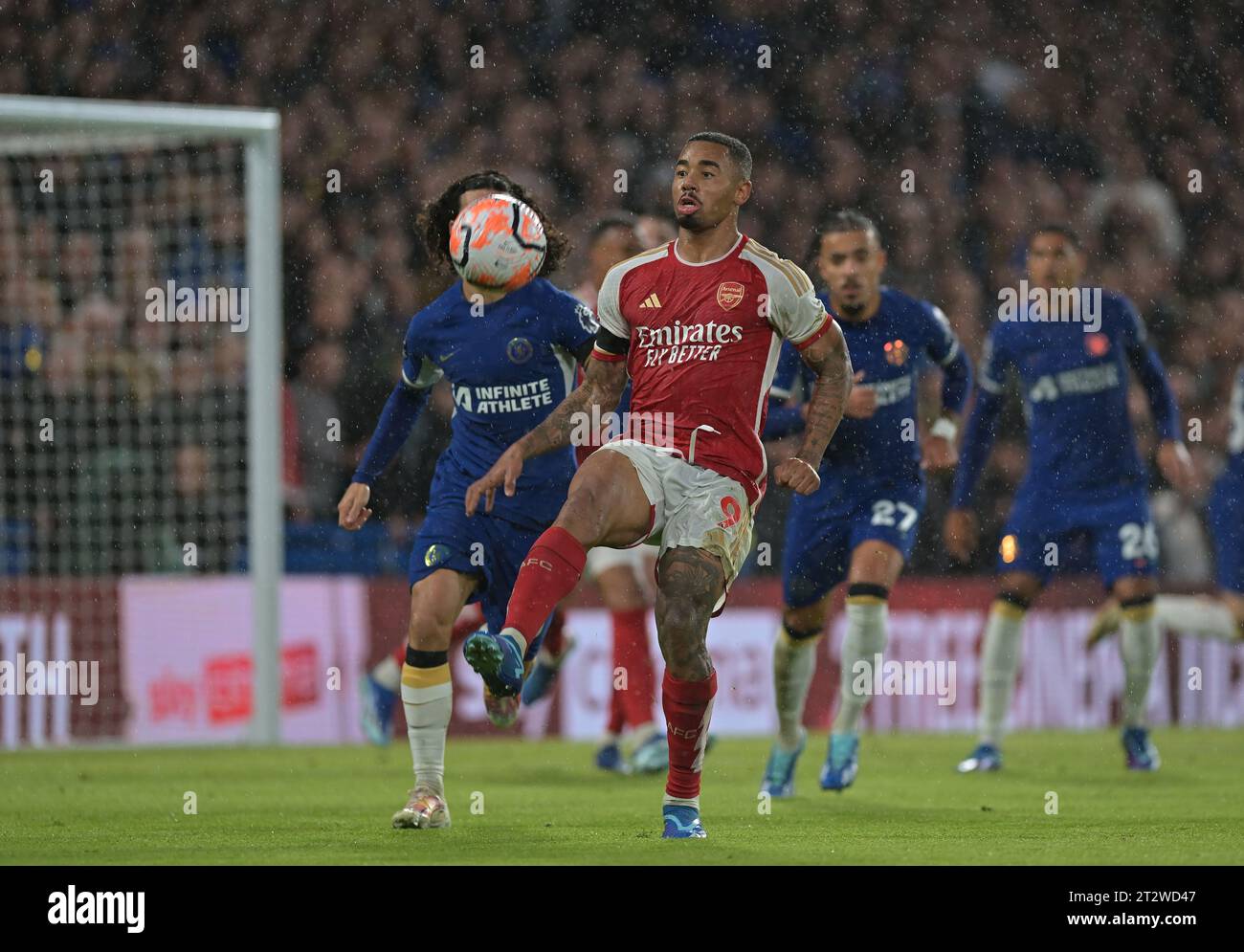 London, UK. 21st Oct, 2023. Gabriel Jesus of Arsenal during the Chelsea ...