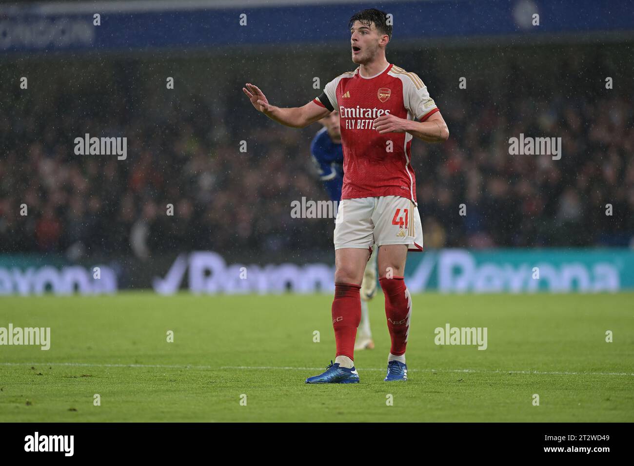 London, UK. 21st Oct, 2023. Declan Rice of Arsenal during the Chelsea ...