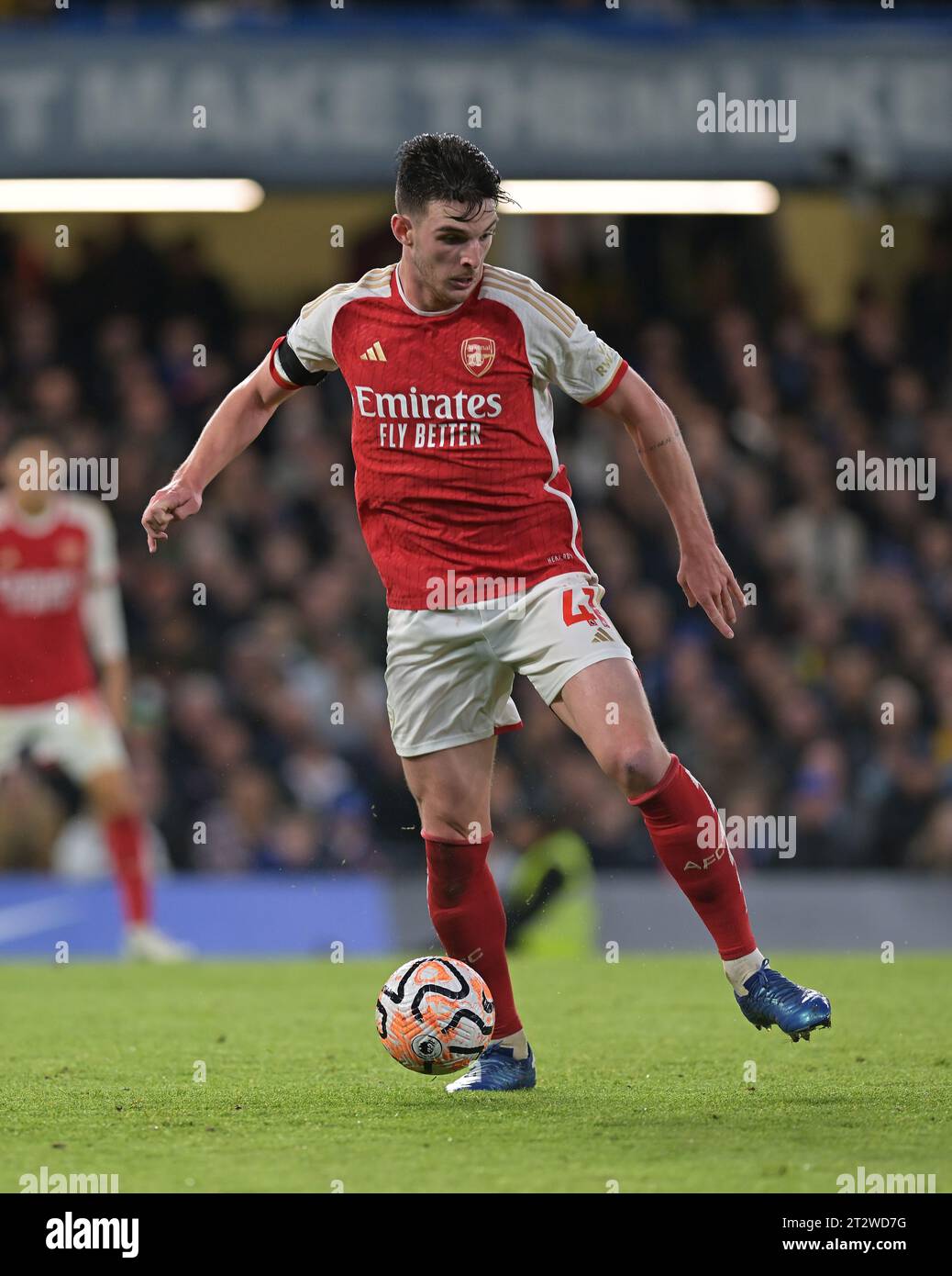 London, UK. 21st Oct, 2023. Declan Rice of Arsenal during the Chelsea ...