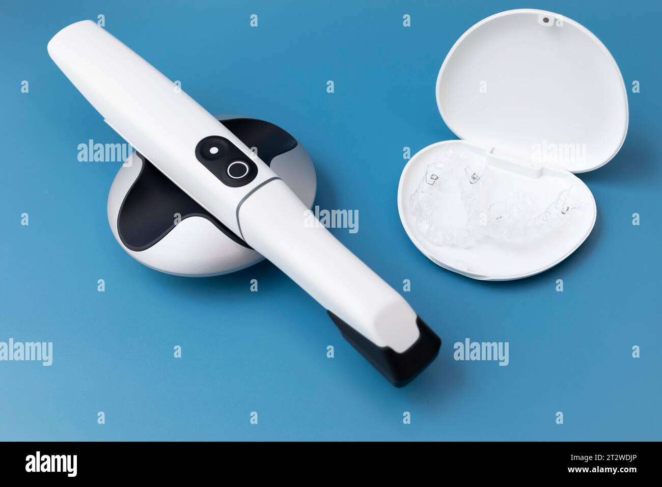 White 3d Intraoral Dental Tooth Scanner and Teeth Night Guard in Box On ...