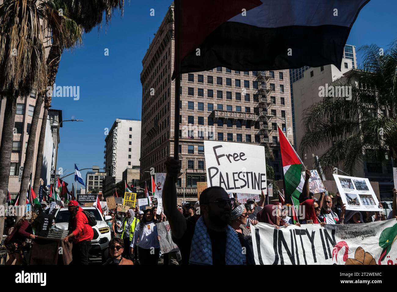 Los Angeles, California, USA. 21st Oct, 2023. Crowds gathered at ...